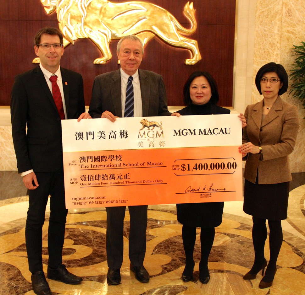 TIS Receives Generous Donation from MGM Macau